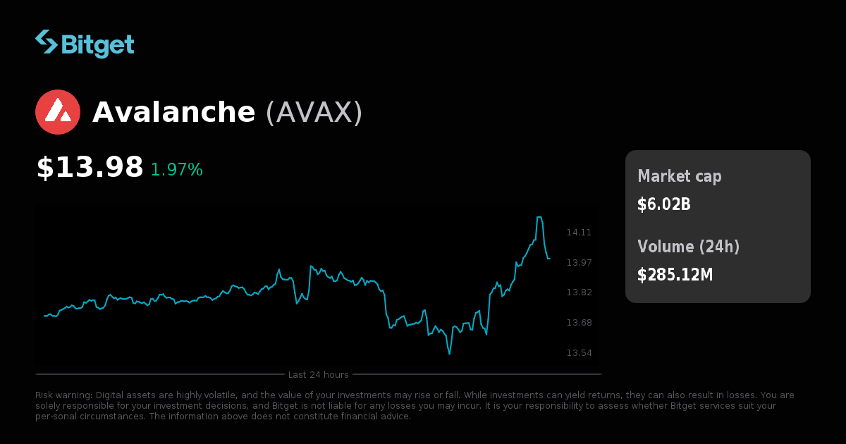 Avalanche Price Today, AVAX USD Live Charts, Market Cap & News | Bitget