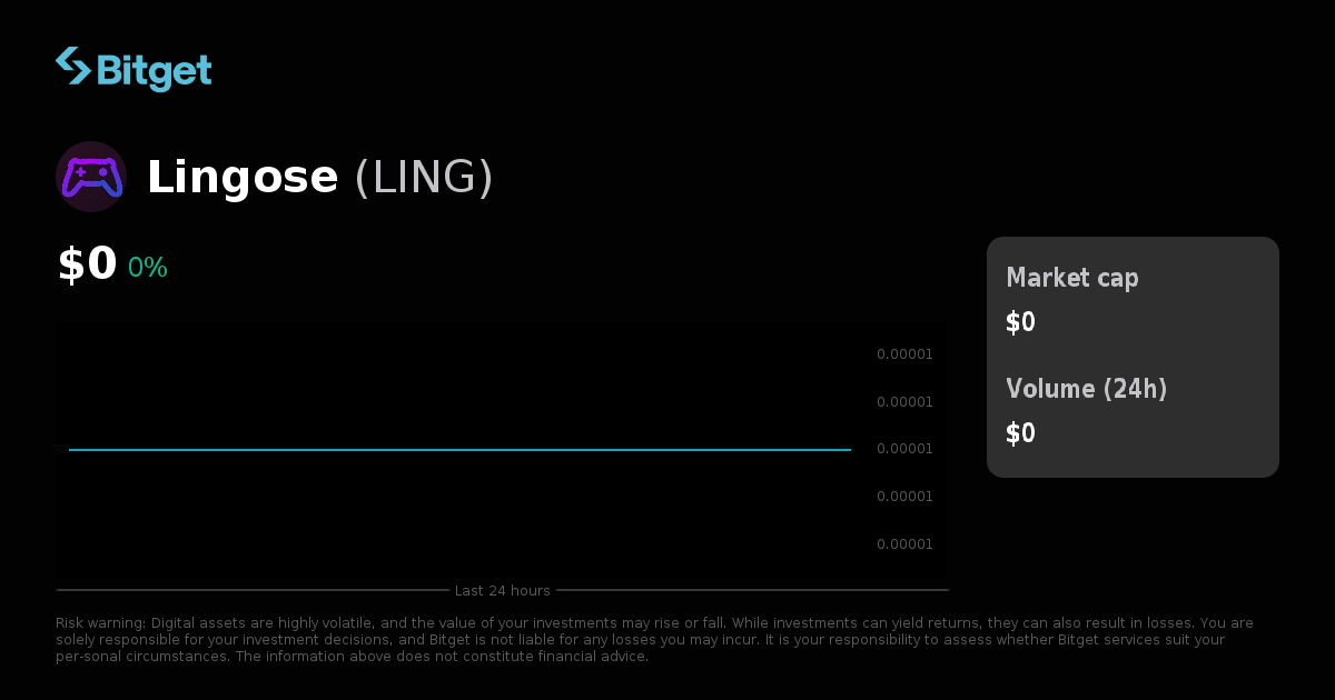 Lingose Price Today, LING USD Live Charts, Market Cap & News | Bitget