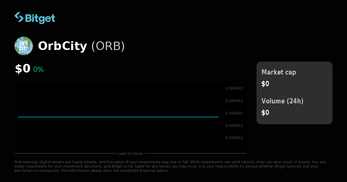 OrbCity Price Today, ORB USD Live Charts, Market Cap & News | Bitget
