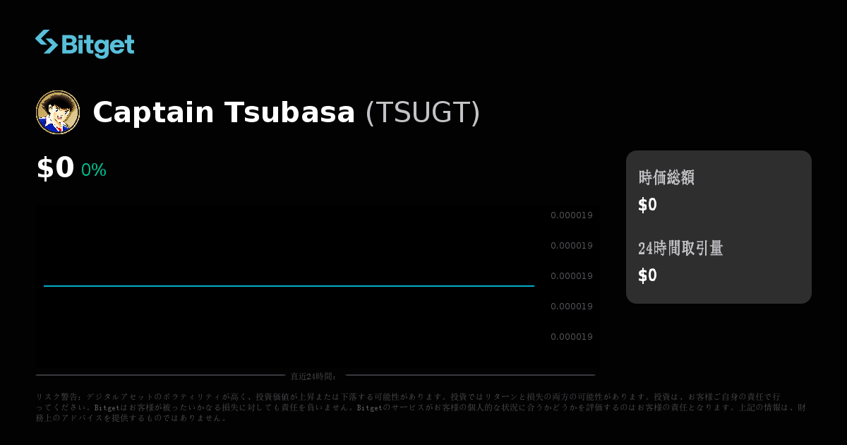 Captain Tsubasa (TSUGT)の価格、チャート及びニュース | Bitget