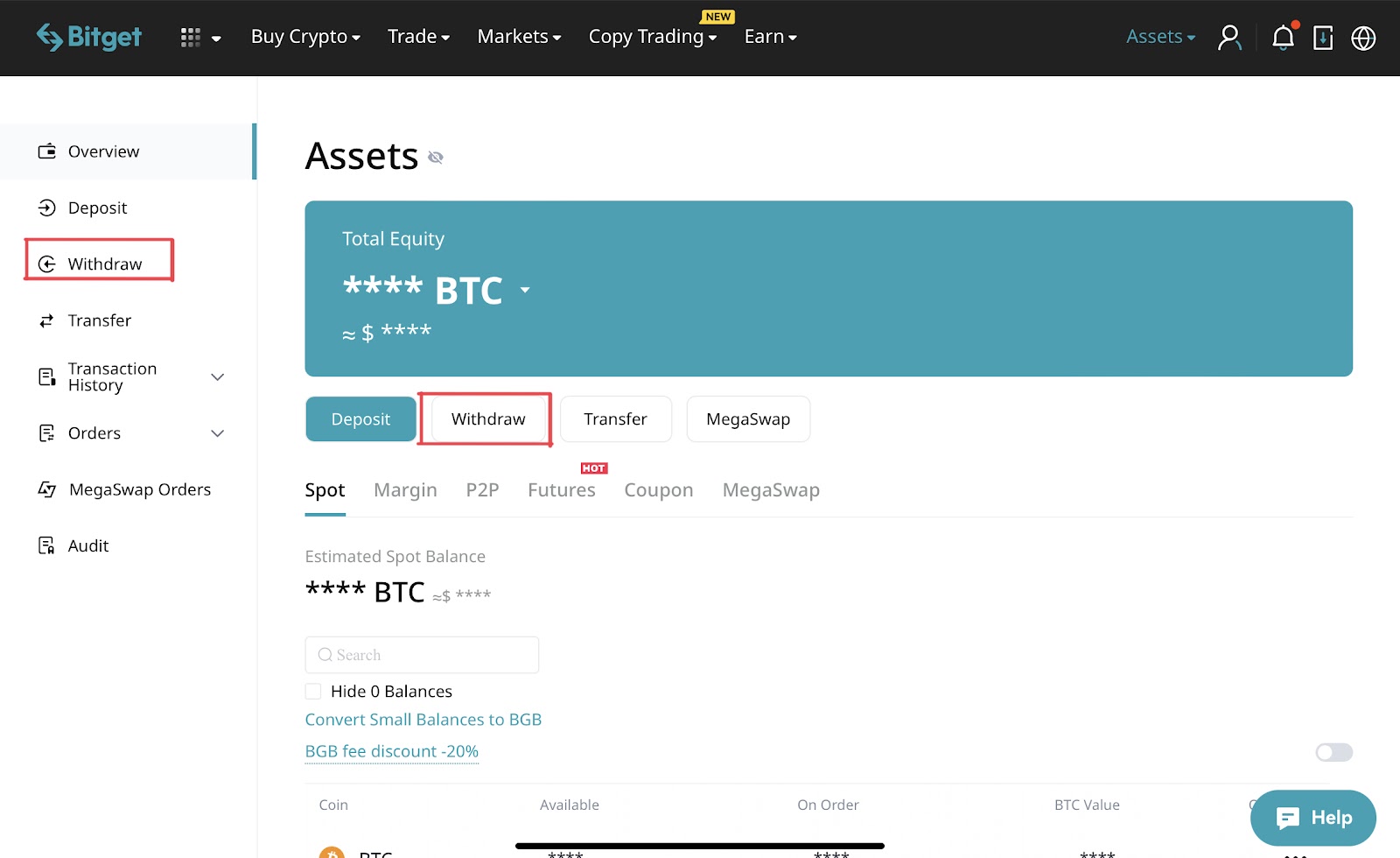 How to Make a Withdrawal From the Bitget Website
