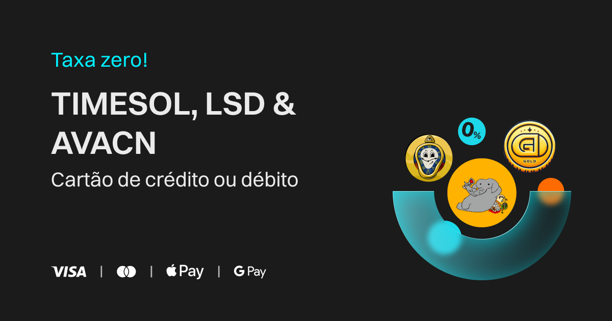 Taxa ZERO: compre TIMESOL, WHY e AVACN com seu cartão de crédito ou ...